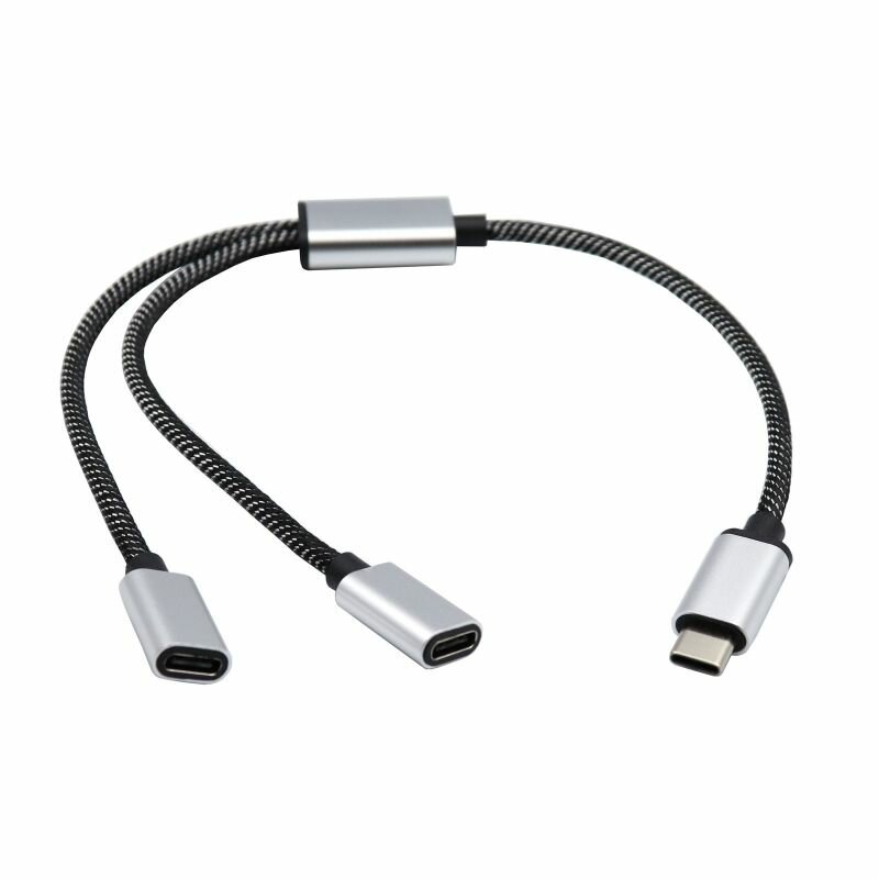 Кабель-переходник с разъемами USB C Male на 2 Type C Female