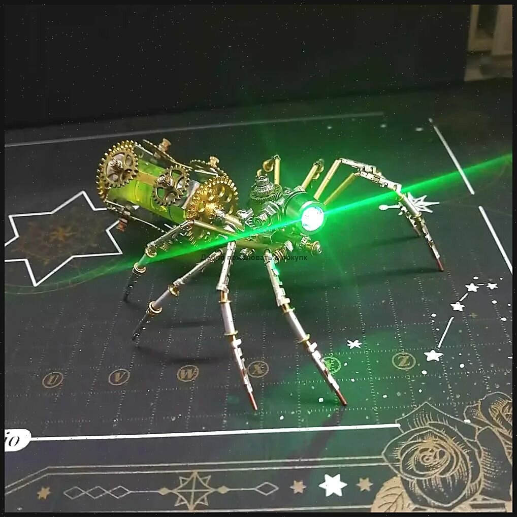 Сборная металлическая модель Механический паук : 3D-конструктор высокой сложности в стиле киберпанк
