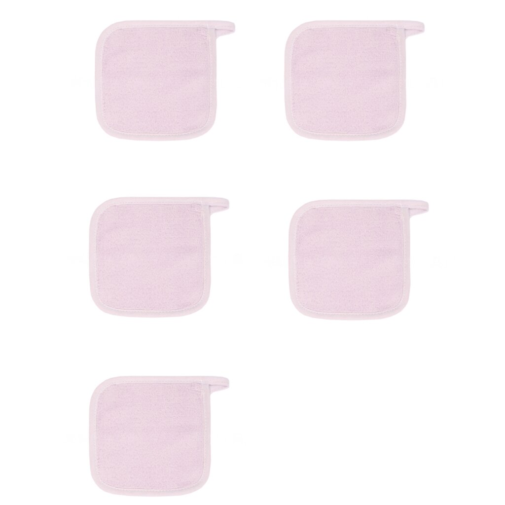 5шт Многоразовых Салфеток для Снятия Макияжа, Мягкие Прокладки Из Полиэфирного Волокна Для Нежной Кожи И Водостойкой Туши