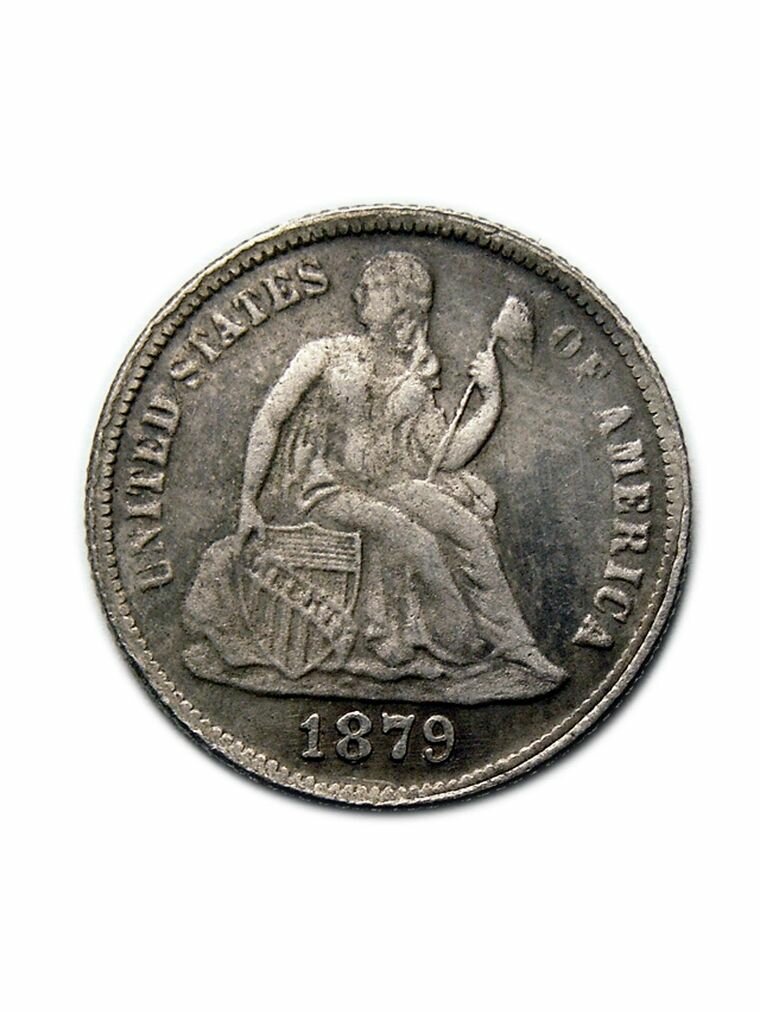 10 центов 1879 США ONE DIME копия