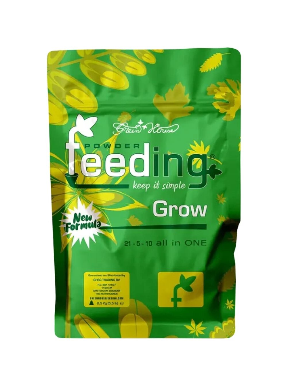 Удобрение сухое для вегетации GHSC Powder Feeding Grow 2.5 кг.