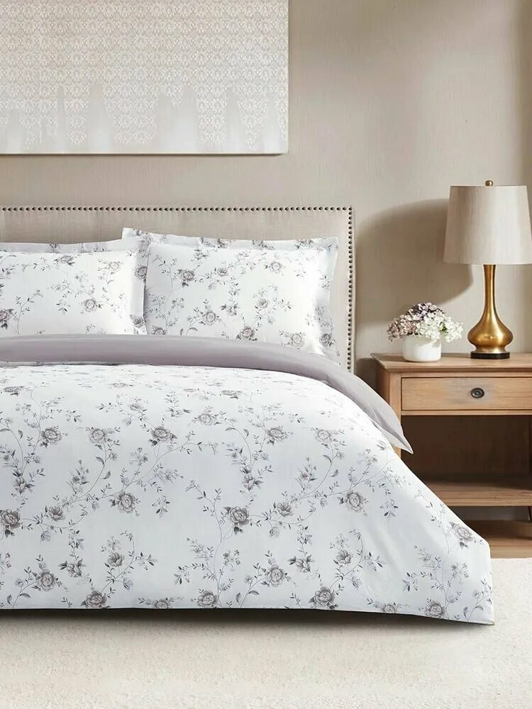 Комплект постельного белья, Сатин, Евро, наволочки 50x70