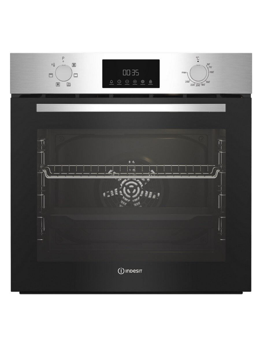 Духовой шкаф электрический Indesit IBFTE 3644 IX 72 л, до 280 °C, нержавеющая сталь
