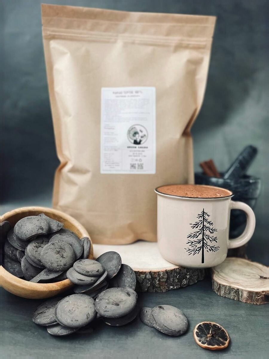 Какао тертое натуральный 100% / Колумбия 1000г / Дропсы