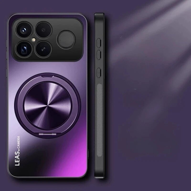 Матовый чехол-подставка AG для POCO F8 Ultra, магнитный Фиолетовый, purple, For POCO F8 PRO