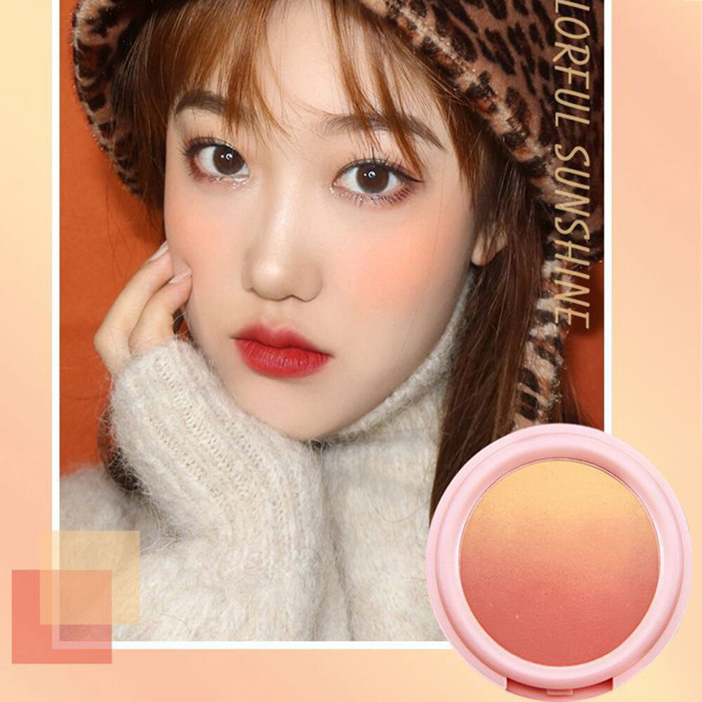 Makeup NOVO sweet pink tender gradient blush nude makeup natural good looks two-color blush plate rouge beauty 2# desire color sun, 1 шт, цвет 2#, вес упаковки 51 г, размер упаковки 60 * 60 * 20 мм/2.4 * 2.4 * 0.8 дюйм, доступные цвета 1#,2#,3#,4#