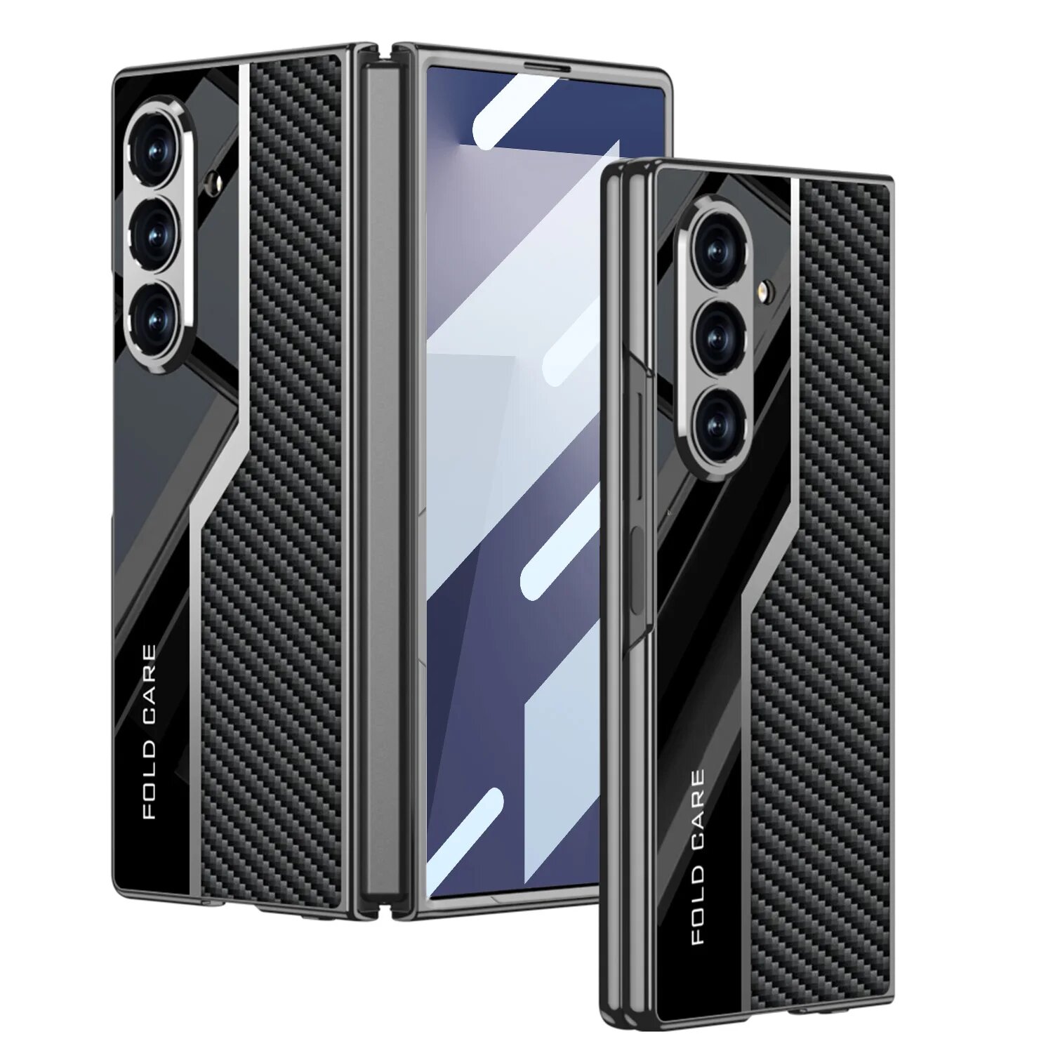 Чехол для Samsung Galaxy Z Fold5 Carbon Fiber Style