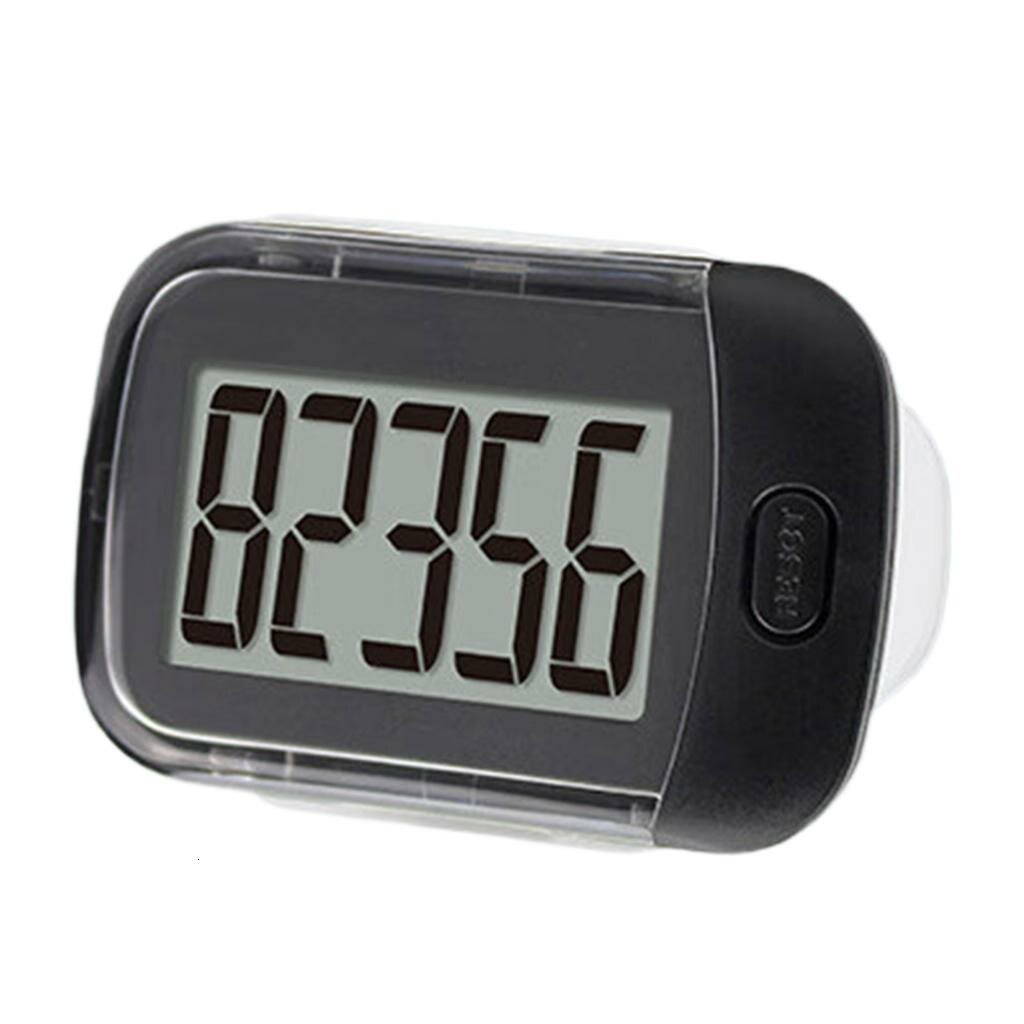 Шагомер с 3D-датчиком на одной кнопке и ремешком для крепления на талии-черный