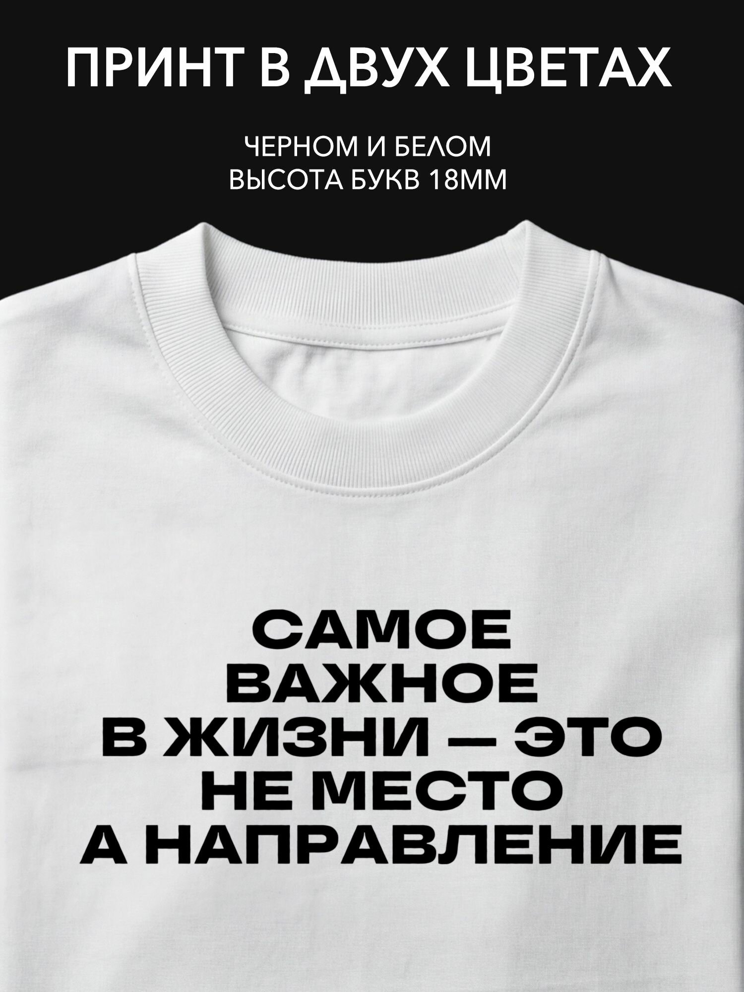 Термонаклейка Самое важное в жизни - это не место, а направление для принта на одежду