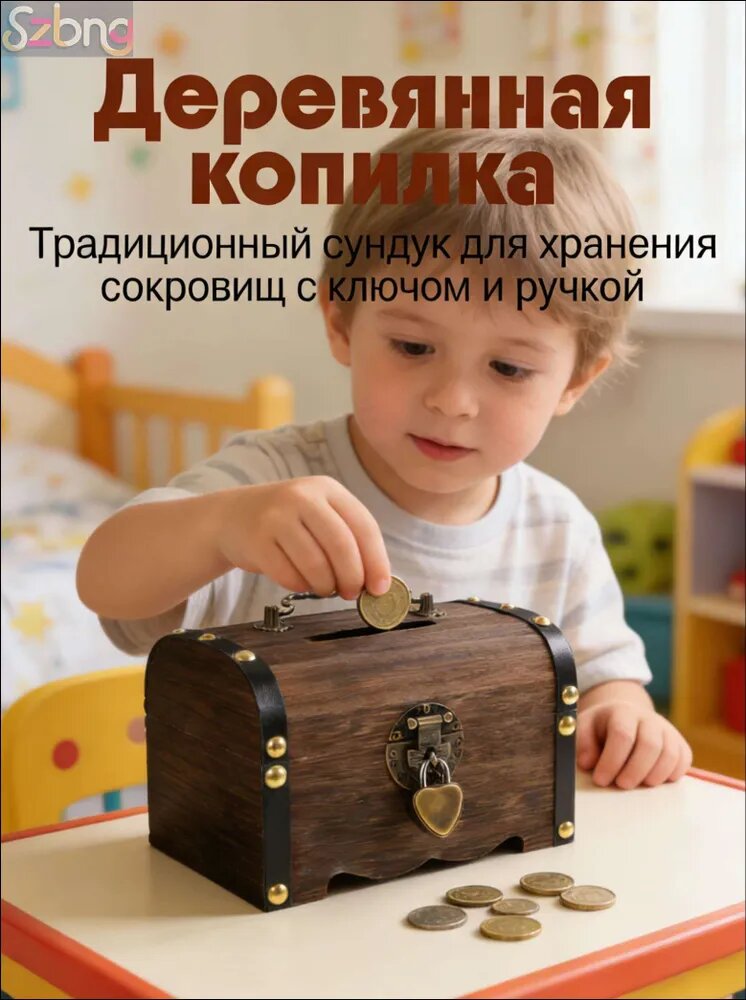 Копилка для денег "14*10*10cm", 14х10 см, 1 шт