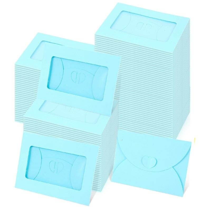 Бумажный конверт с застёжкой-замком, Синий