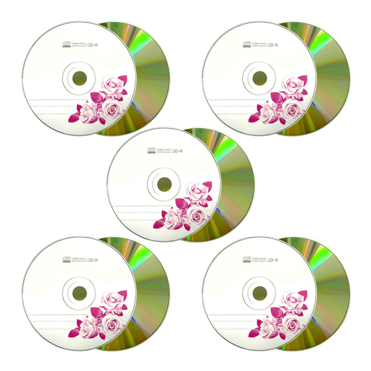 10 ПК CD-R 700MB/80min Blank Disc Grade A 52X Multispeed Music CD Disk 12cm 4.7inches 15g 0.5oz 153g 5.4oz
