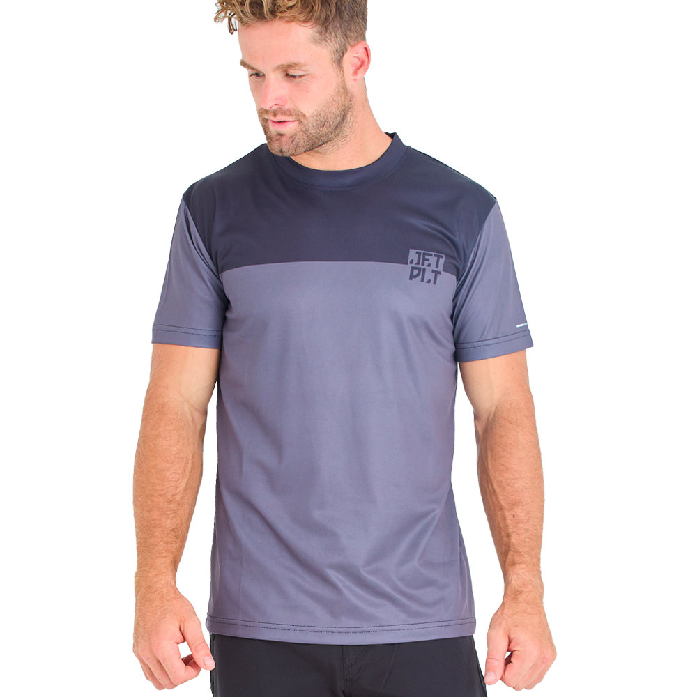 Гидрофутболка JetPilot Venture S/S Hydro Tee UPF 50+ для водных видов спорта, Black