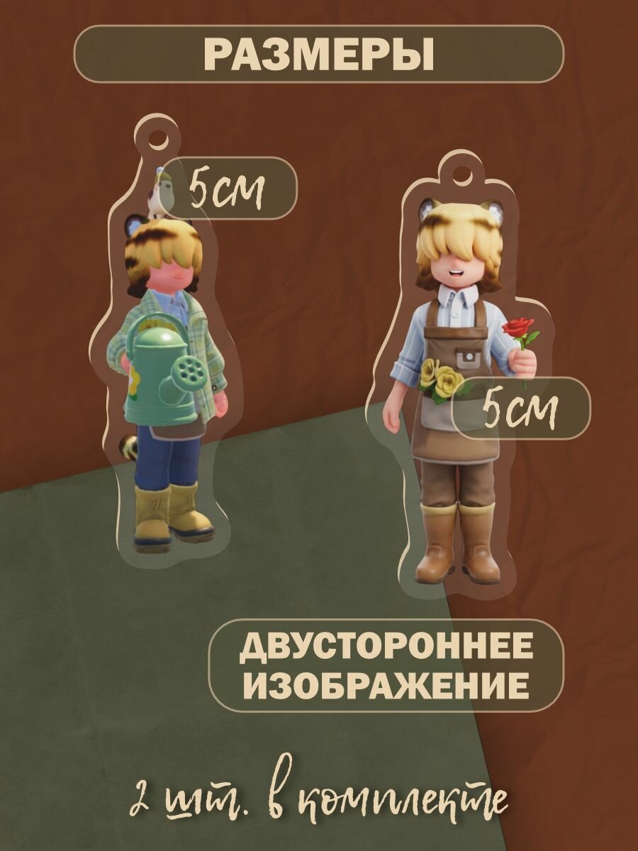 Брелок для поиска ключей 0_ok.rilART, желтый, коричневый, зеленый — фото 1