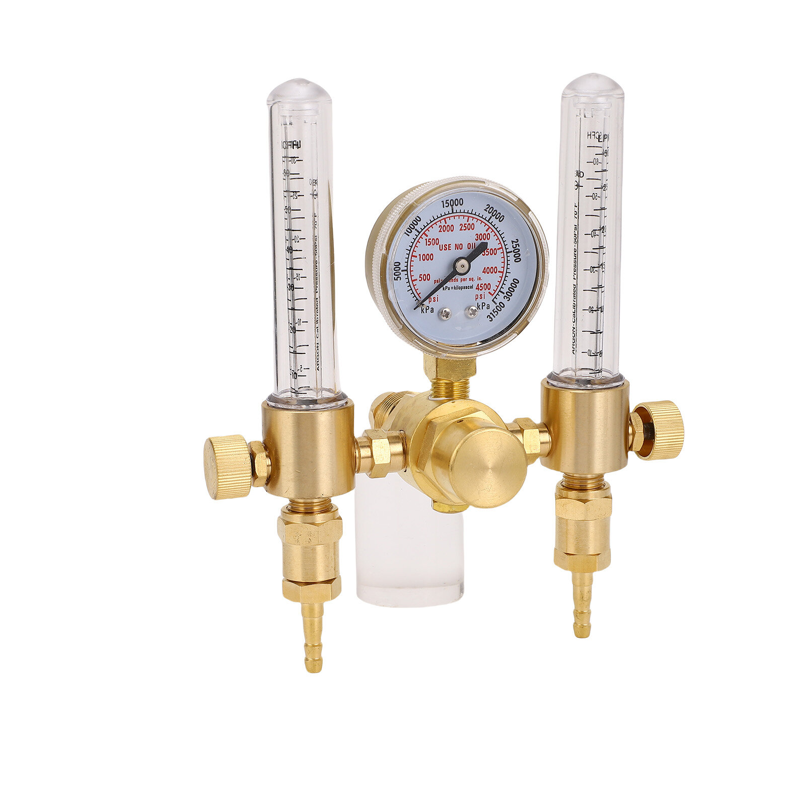 Регулятор расхода аргона, двойной выход 0-60CFH 0-4500PSI CGA580, входной расходомер аргона, регулятор газа для сварки TIG MIG