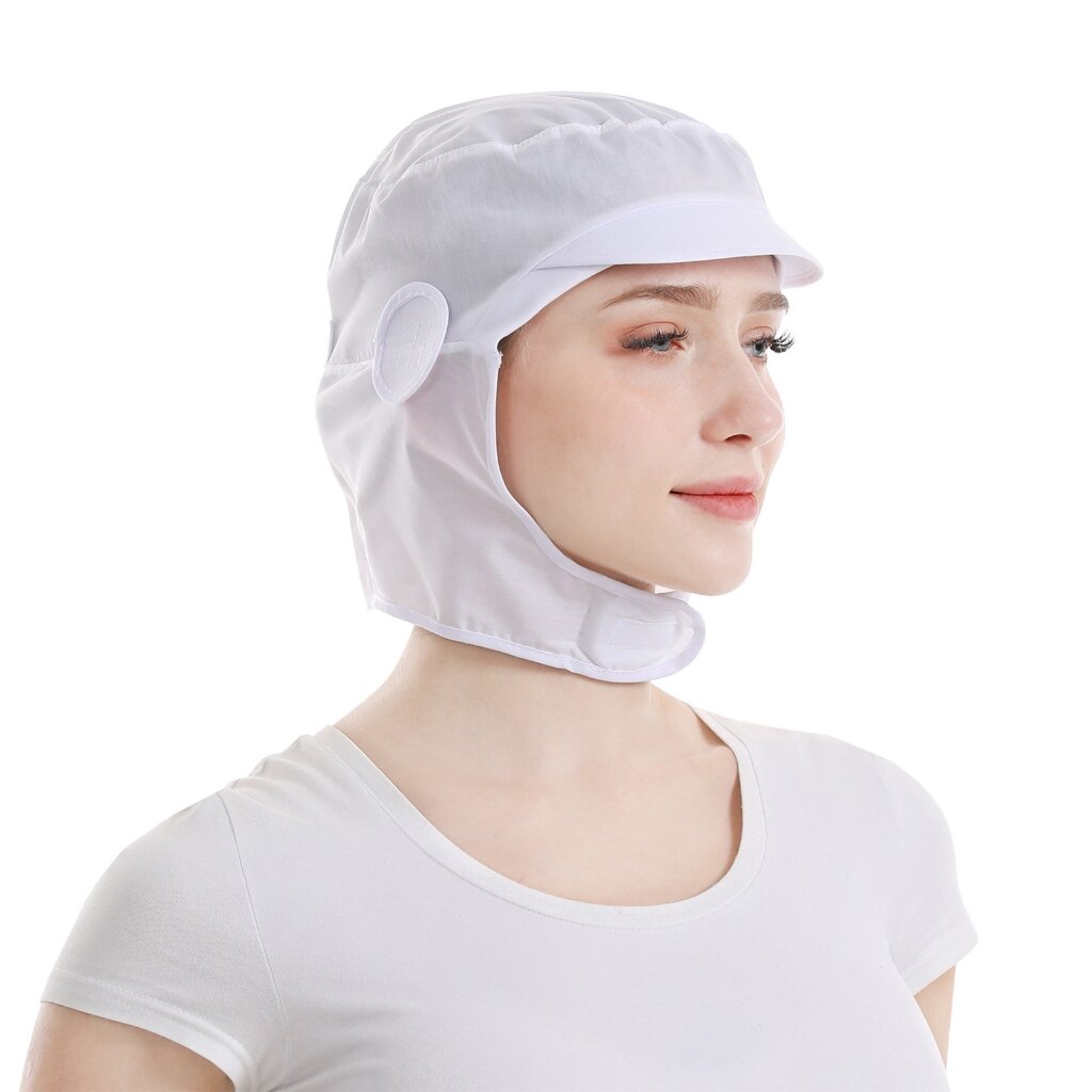 Удобная хлопчатобумажная шапка с защитой шеи и наушниками для использования в мастерской