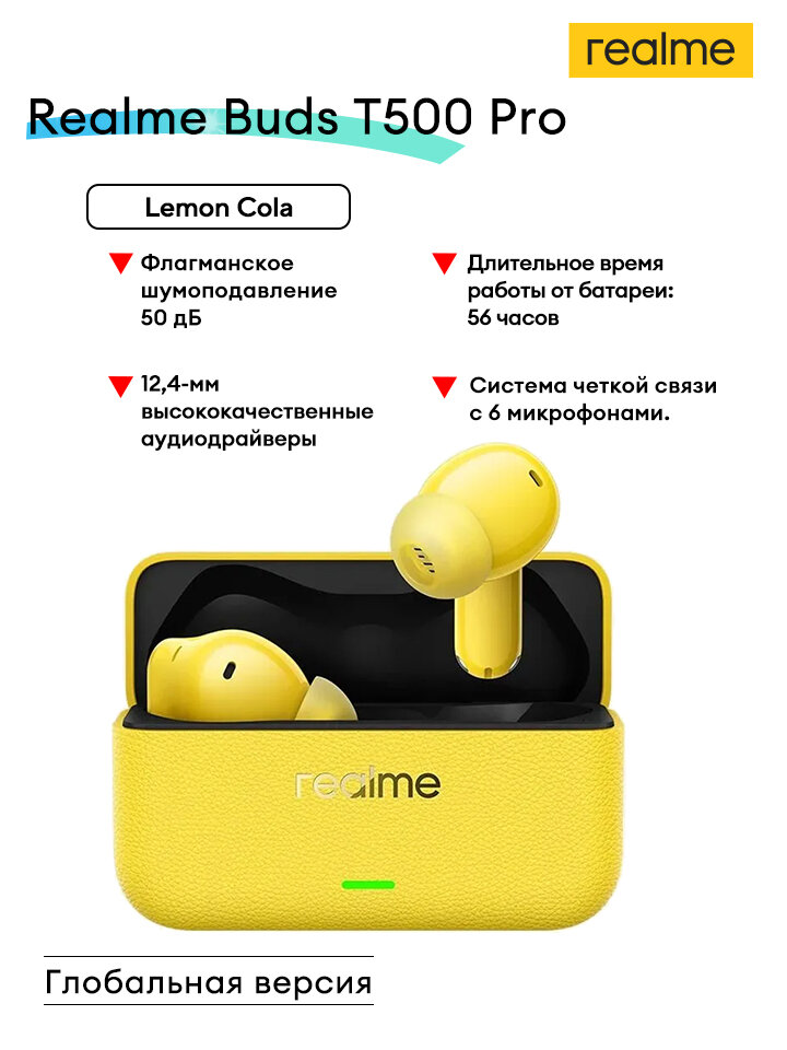 Беспроводные наушники Realme BudsT500 Pro,