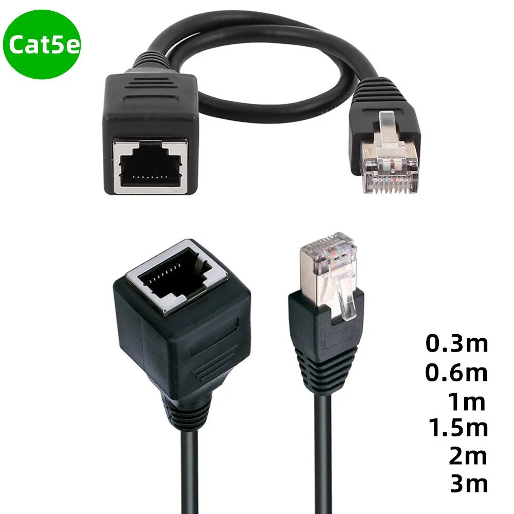 UXG Кабель-удлинитель RJ45 CAT5E, 0.3M