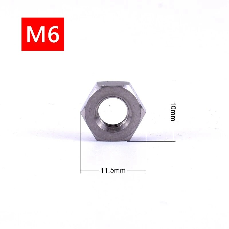 Титановые гайки M6, Ti Gr5, цвет M6