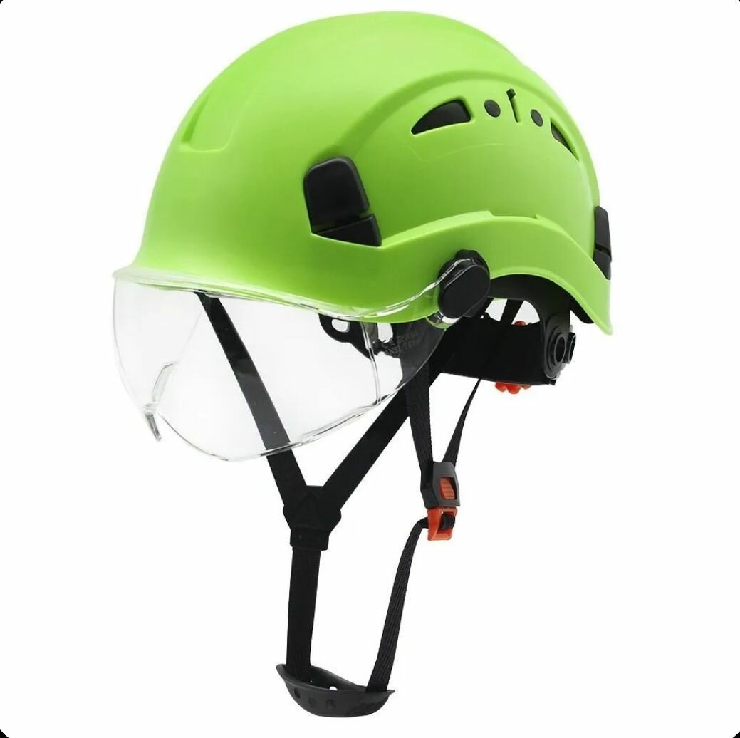 Каска , шлем с визиром для Туризма и Альпинизма. Салатовый