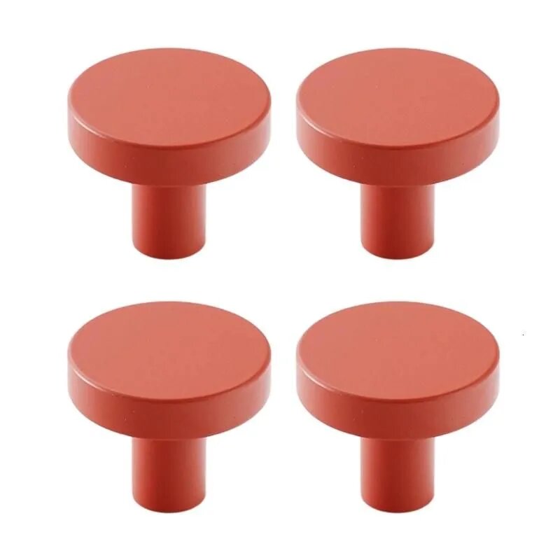 Эксцентриковая стяжка ,4см Красные мебельные ручки для комодов и тумб набор 4 шт.