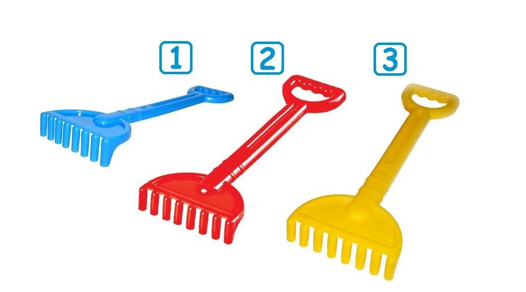 Грабельки малые №3 15 см (в асс), игрушка для песочницы Полесье П-3515