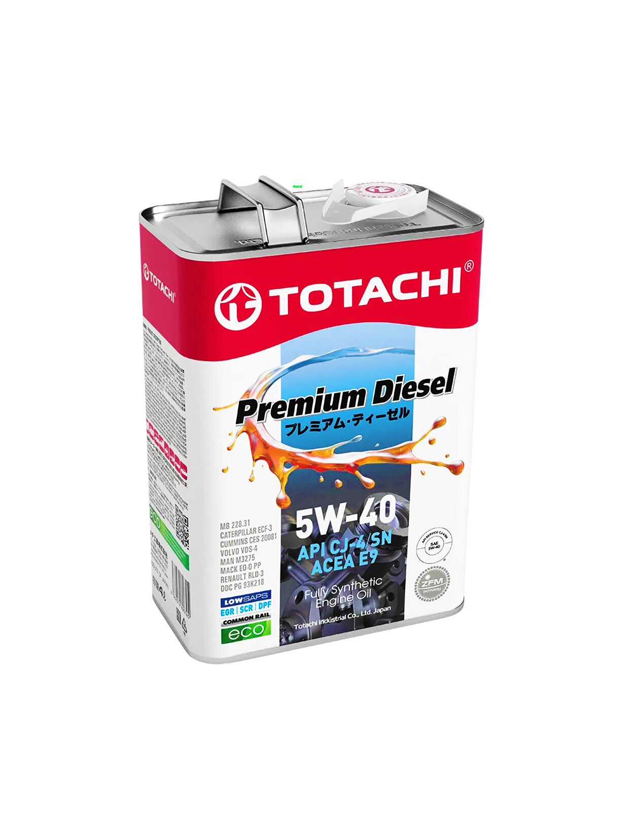 Масло моторное TOTACHI Premium Diesel CJ-4/SN 5W-40 4л 11704