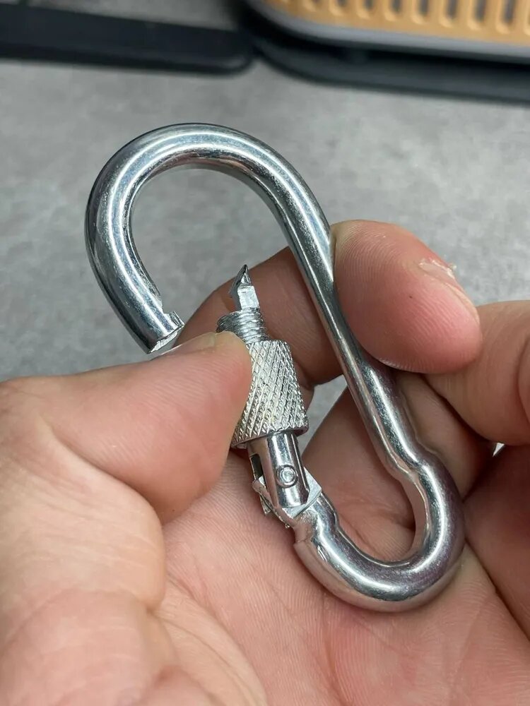 Карабин альпинистский, длина: 70 мм, 1 шт