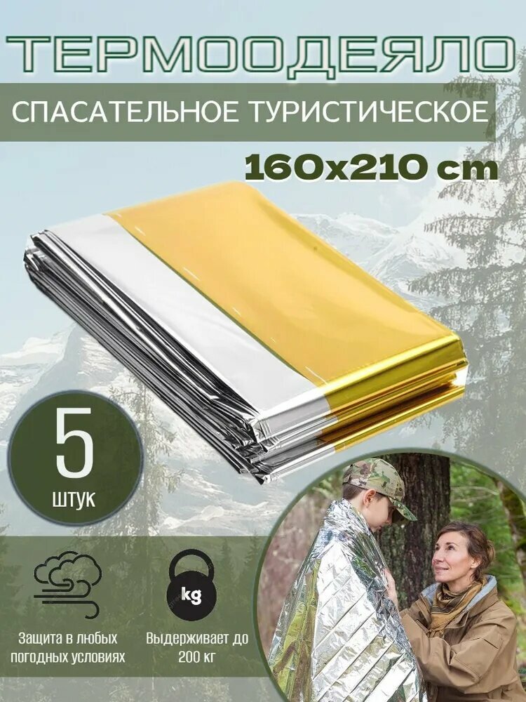 Термоодеяло спасательное туристическое походное
