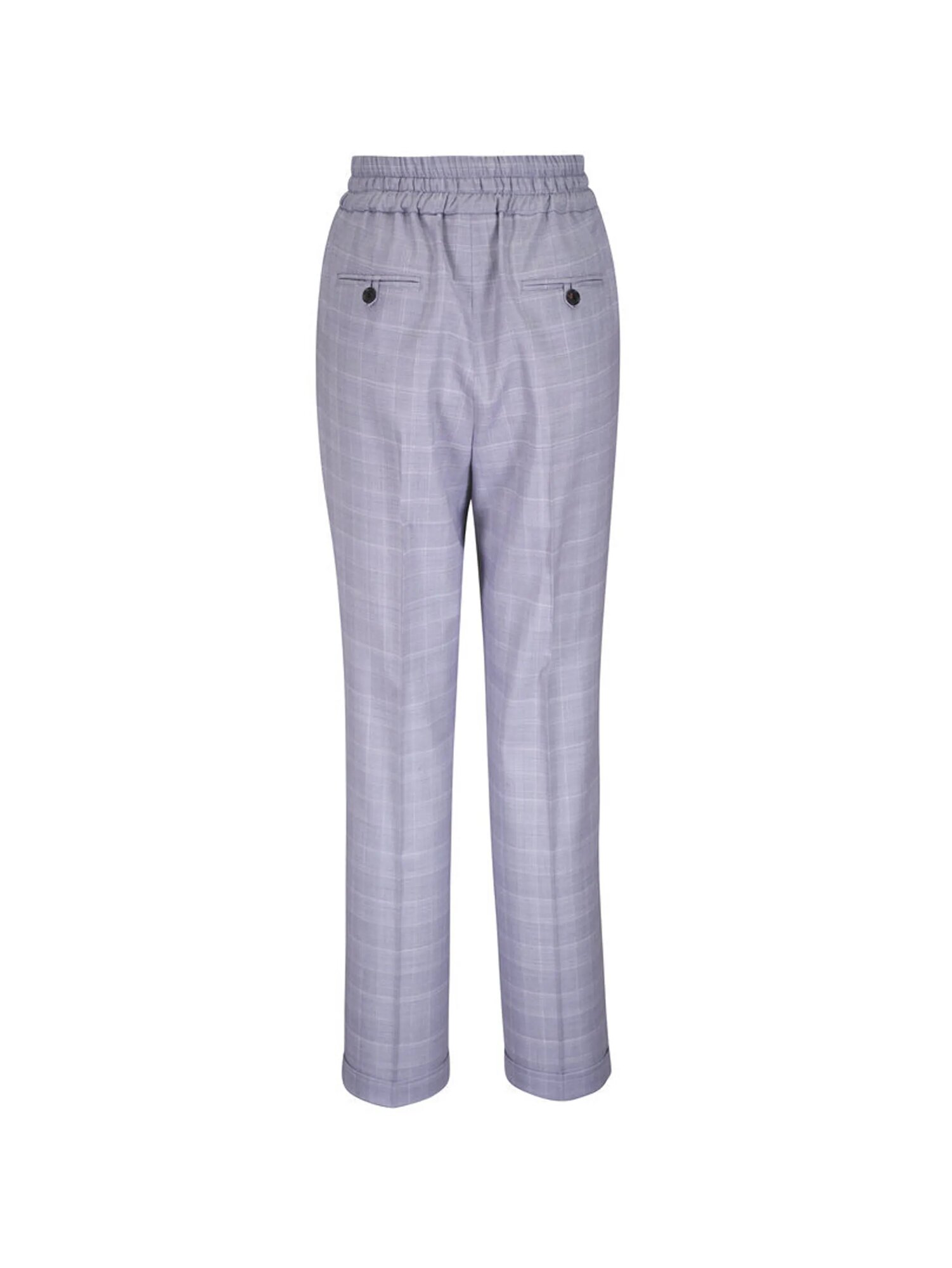 Брюки Kiton Plaid drawstring trousers, размер 8, grey — фото 1