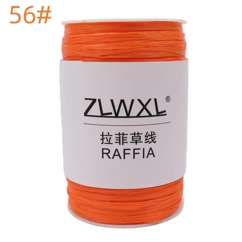 Пряжа рафия ZLWXL оранжевая, 56#