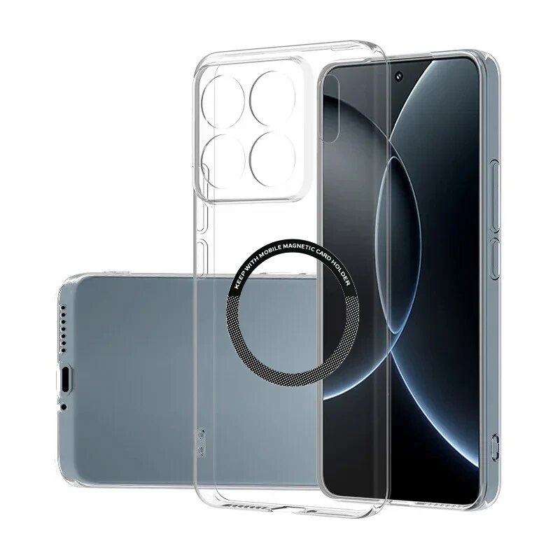 Прозрачный чехол на Xiaomi 15 с магнитом