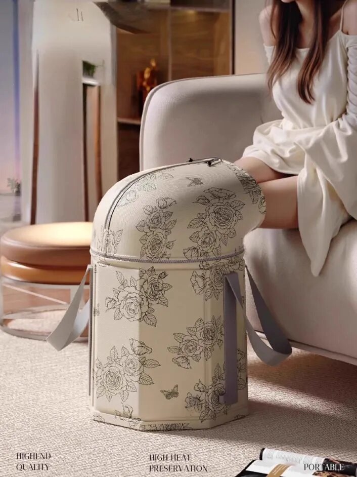 Ванночка для ног термоизоляционная для снятия усталости, лечения и оздоровления ног, бежевая