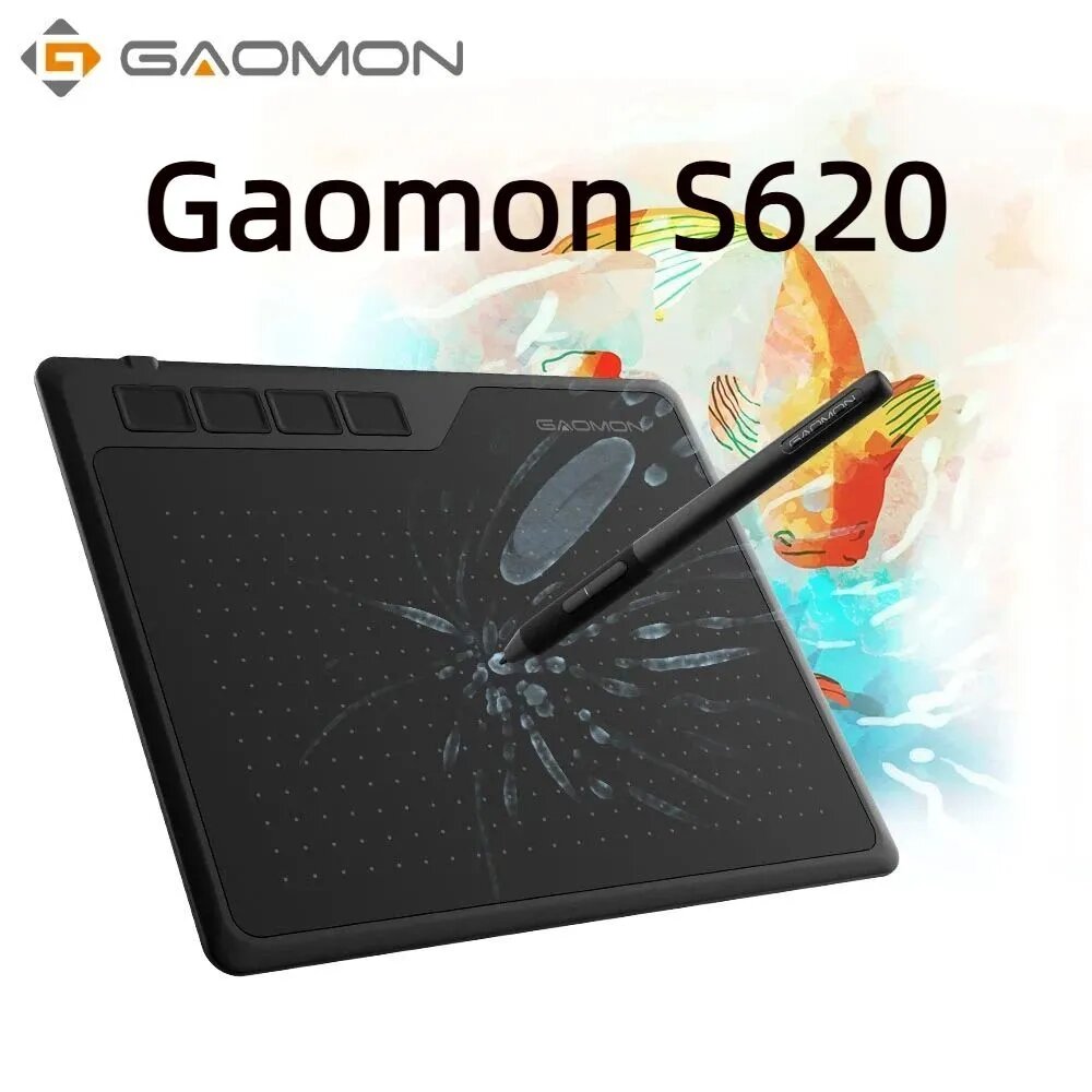 Графический планшет Gaomon S620, формат A4, черный