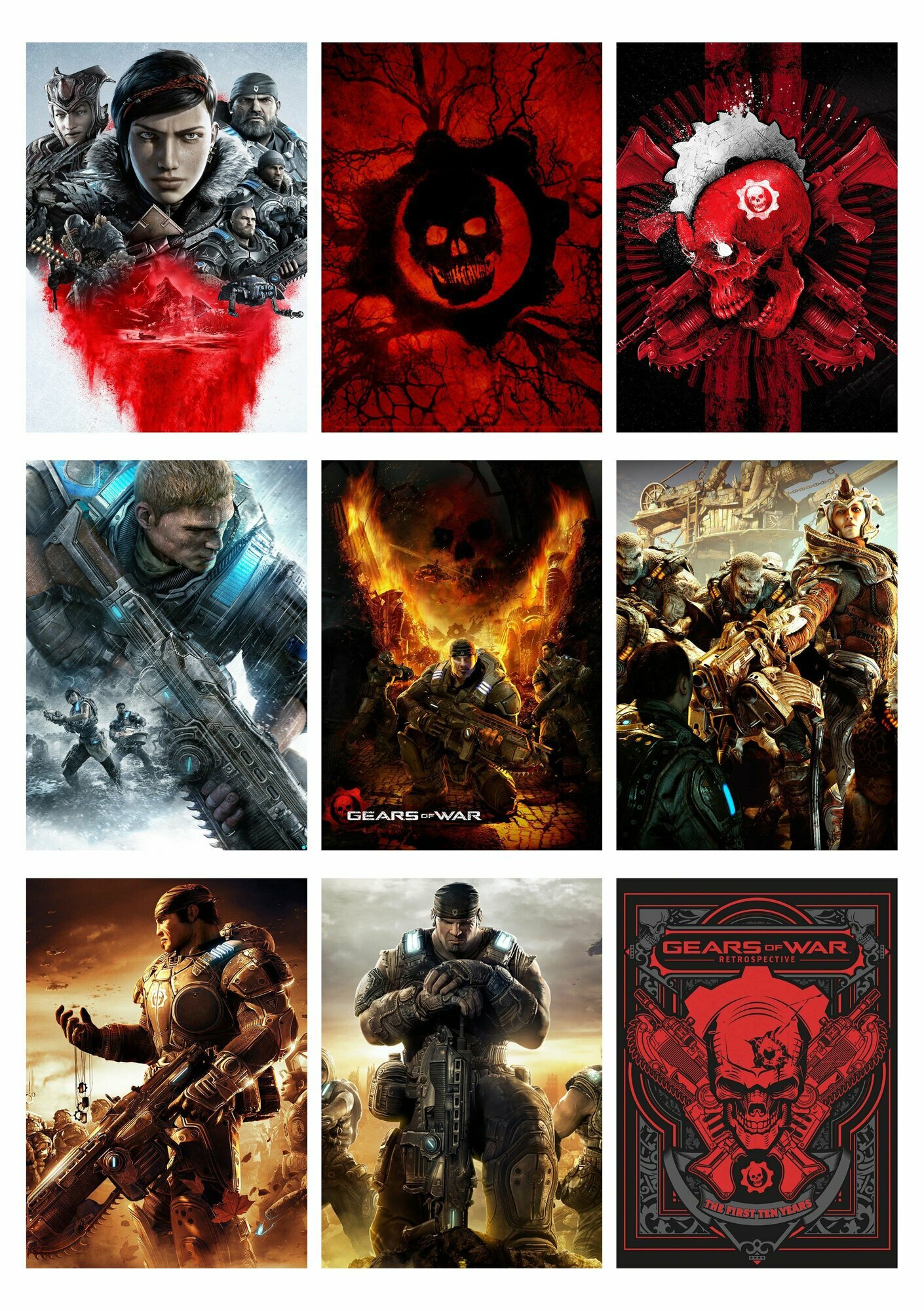Наклейки "Gears of War" No.1