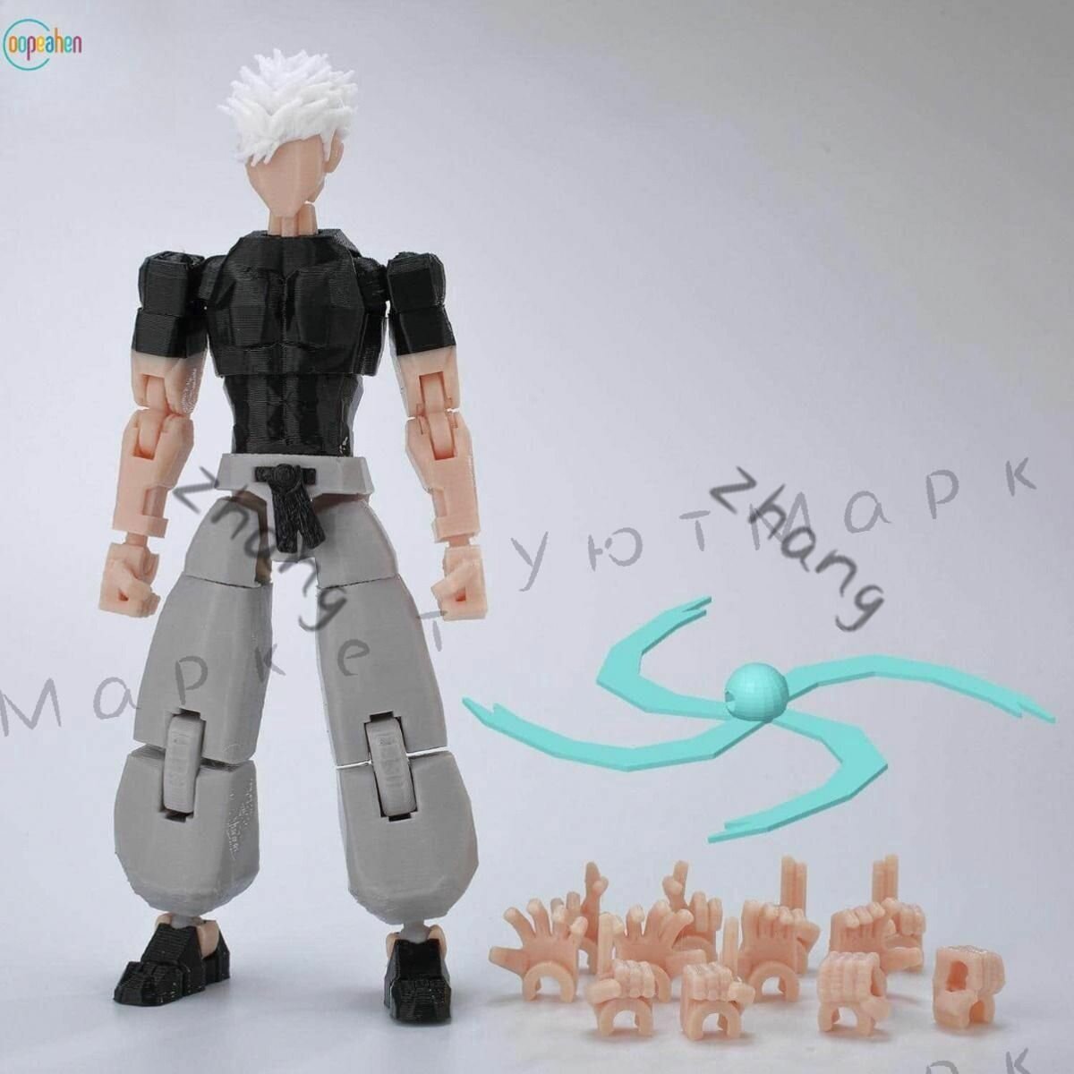 Jujutsu Kaisen (Обезглавить Годзё Сатору-14cm) Lucky Dummy 13,3D-печатный Подвижный Манекен