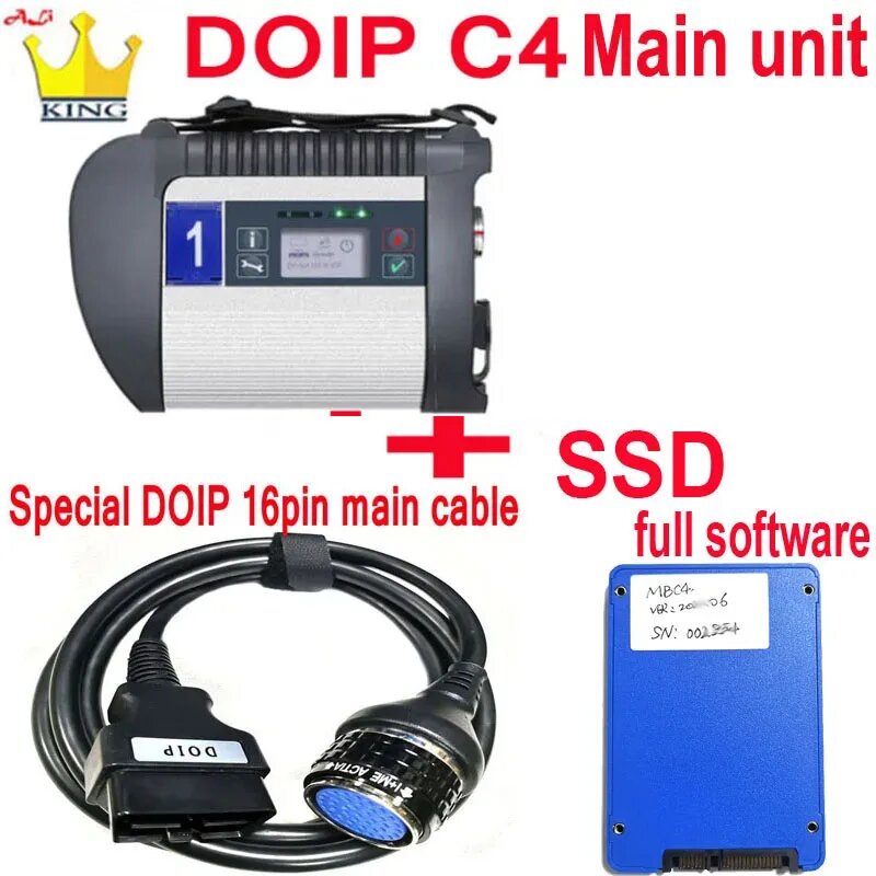 DOIP C4 Main unit с кабелем и SSD, диагностический сканер
