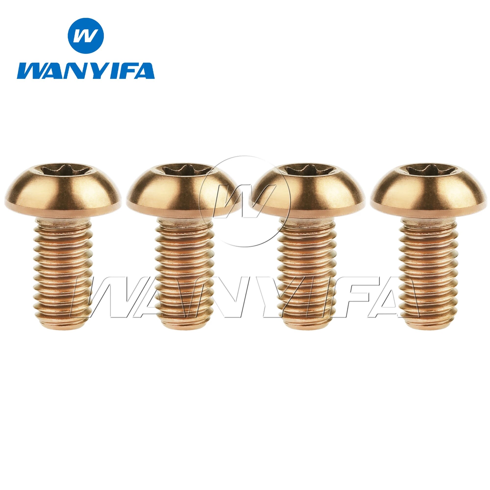 Титановые болты M5x10, бронзовые, 4 шт.