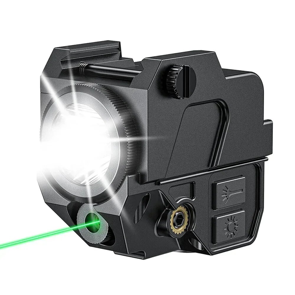 JONCELY Тактический Фонарь 500 Люмен Алюминий Зелёный Лазер
