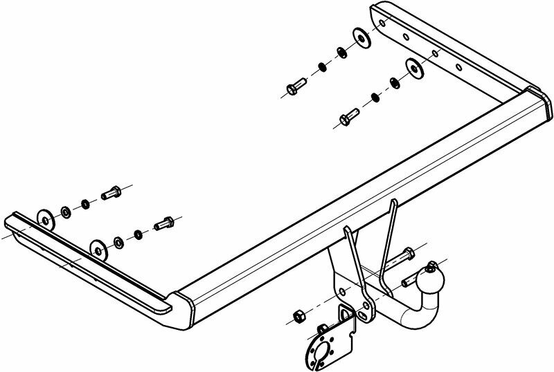 Фаркоп Avtos на FORD FOCUS (1998-2005)(паспорт и сертификат в комплекте)(без электрики)FD 02 (90x20x16)