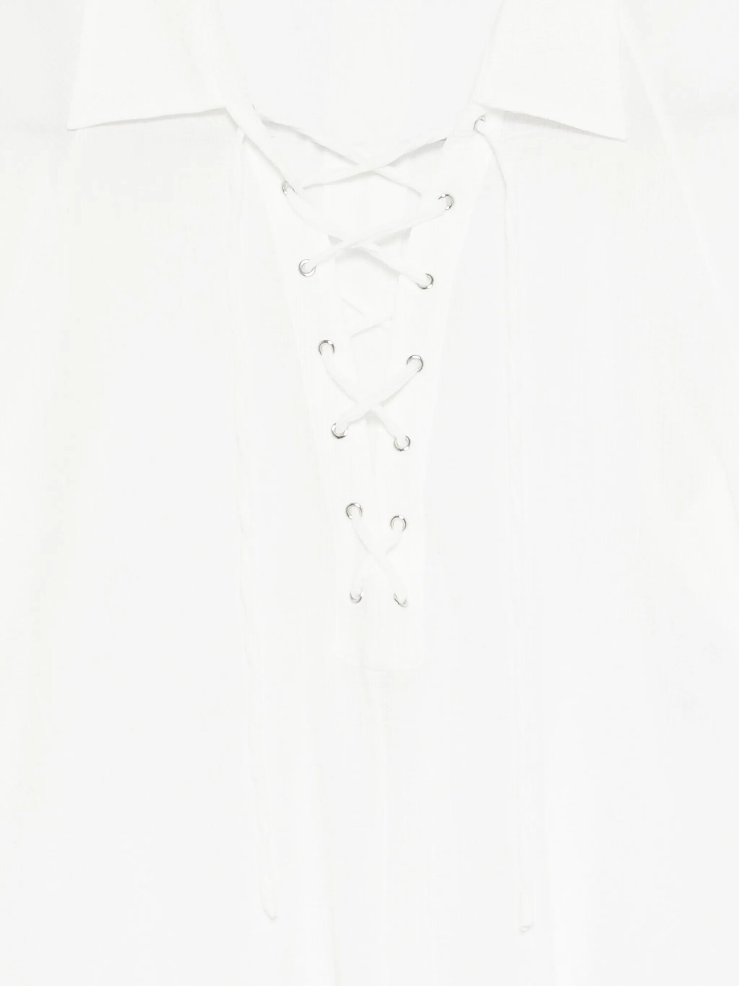 Блуза BARBARA BUI Lace-up blouse, размер 42, white — фото 1