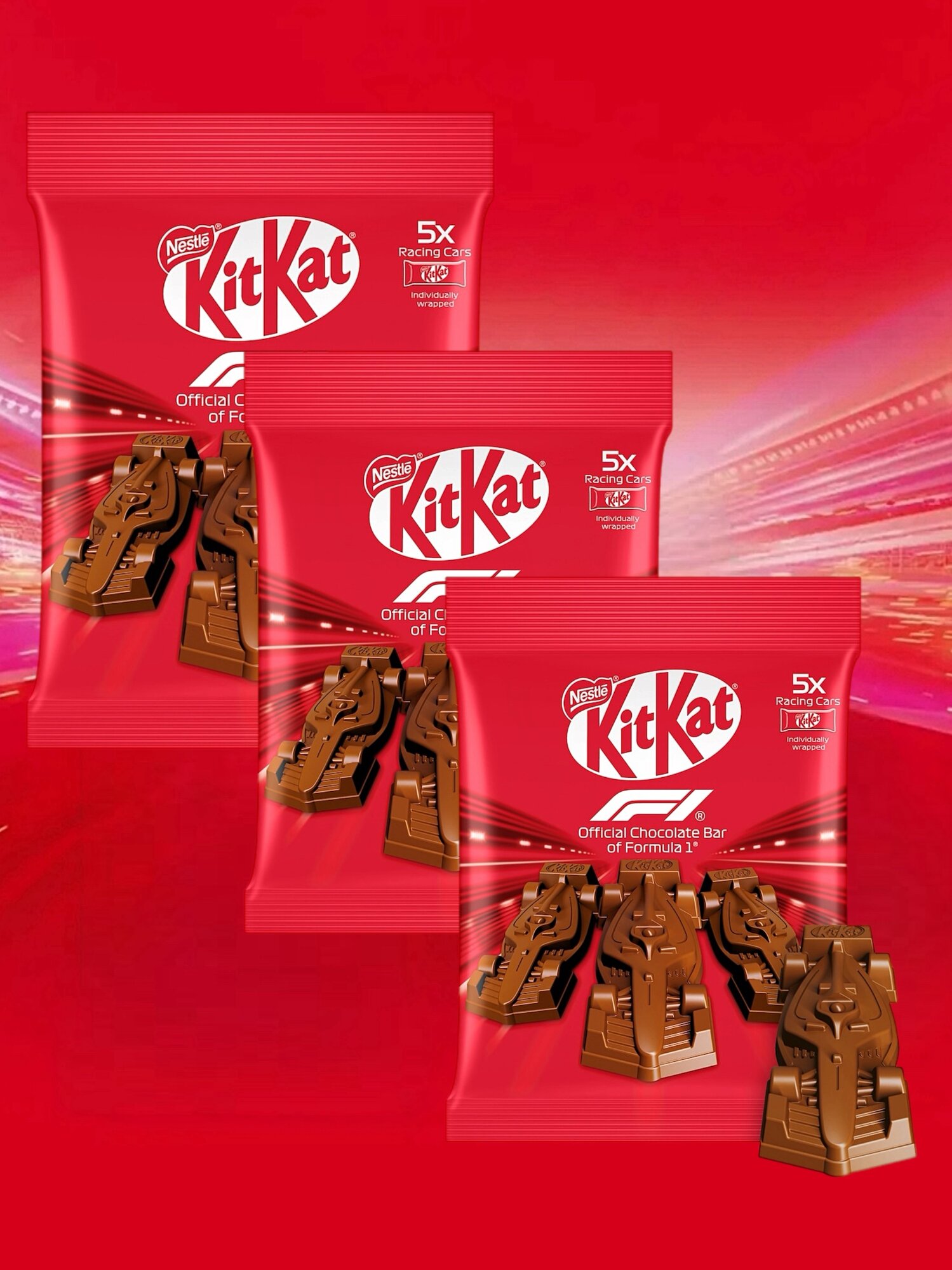 KitKat F1 Choc Bar Шоколадный батончик КитКат Формула 1, 55 гр х 3 шт (США)