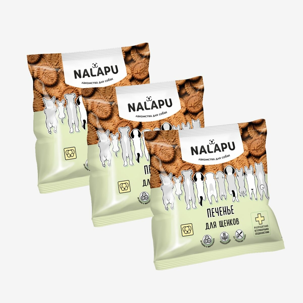NALAPU печенье для щенков 115г (3шт)