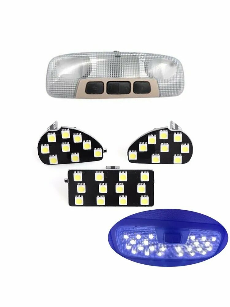 Auforalter Фара автомобильная, Габаритные огни, 1 шт, арт. Для Ford Focus 2 MK2 Fiesta Ecosport 2005-2014 Автомобильный стайлинг Светодиодные лампы для чтения на крыше Светодиодная лампа； для освещения салона автомобиля Корпус