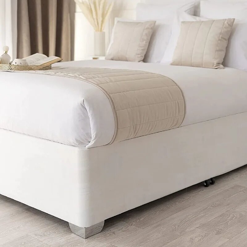Юбка для кровати Divan Valance из искусственной замши 180x200x29cm, white