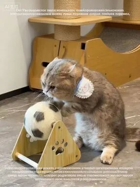 Игрушка-клубок из джутовой верёвки для кошек