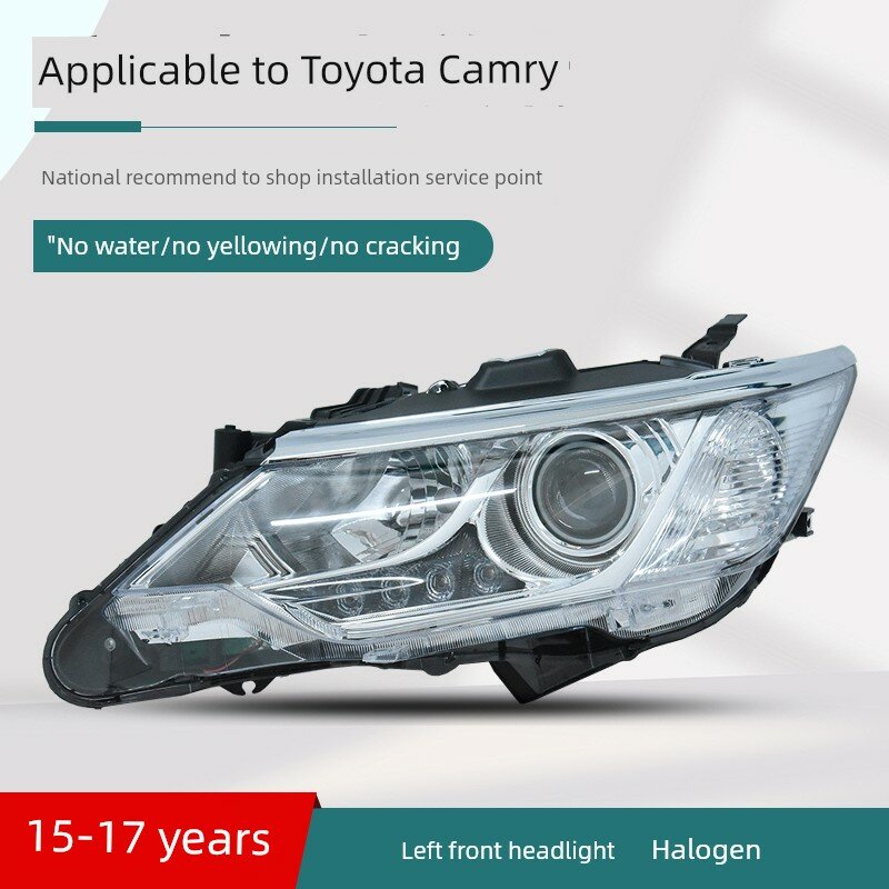 Замена передней фары Toyota Camry 2015-2017 левая галогеновая