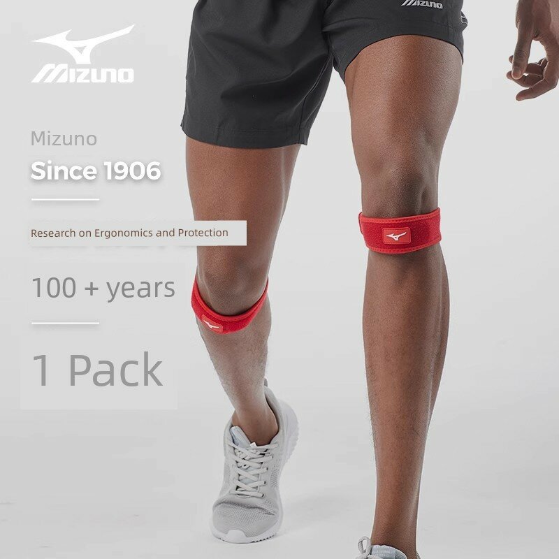 Mizuno Пателлярная поддержка колена Красная Устойчивая защита для бега, бадминтона, фитнеса Одна штука Унисекс