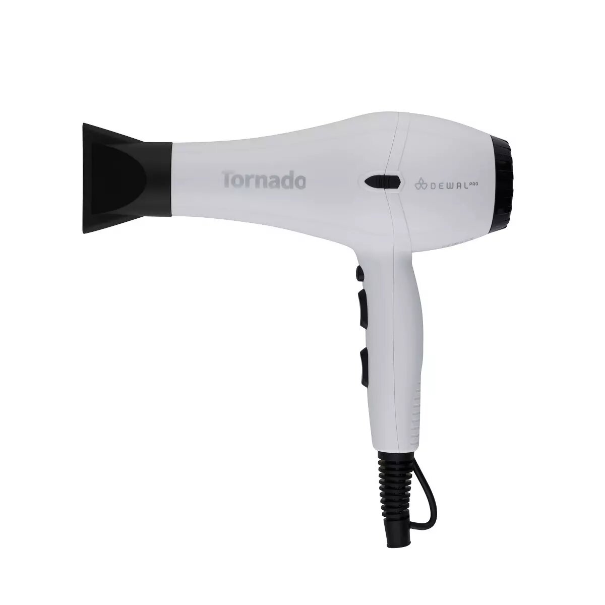 Dewal Pro Фен Pro Tornado White c ионизацией, 2 насадки, 2300 Вт