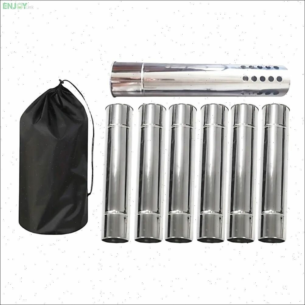 Труба дымохода для палатки, нержавеющая сталь, 30 *6см, для печи, кемпинга, пикника, выхлопной трубы